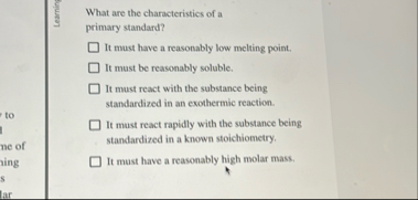 Solved LearningWhat are the characteristics of a primary | Chegg.com