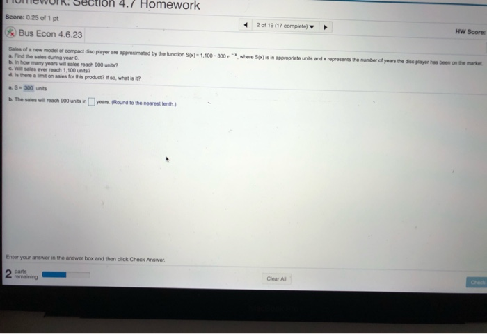 Solved Homework Section 4 7 Homework Score 0 Of 1 Pt X