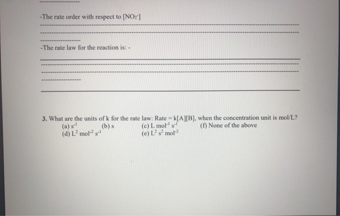 Solved 1. in the following reaction A + 2B 2 C, with the | Chegg.com