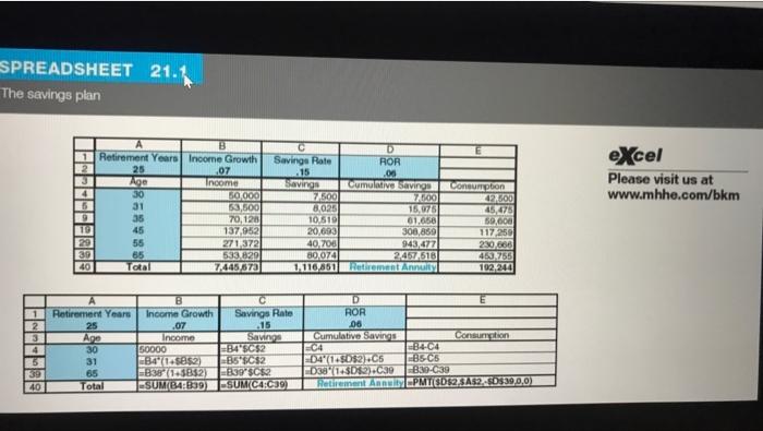 Solved With no taxes or inflation (Spreadsheet 211), what | Chegg.com