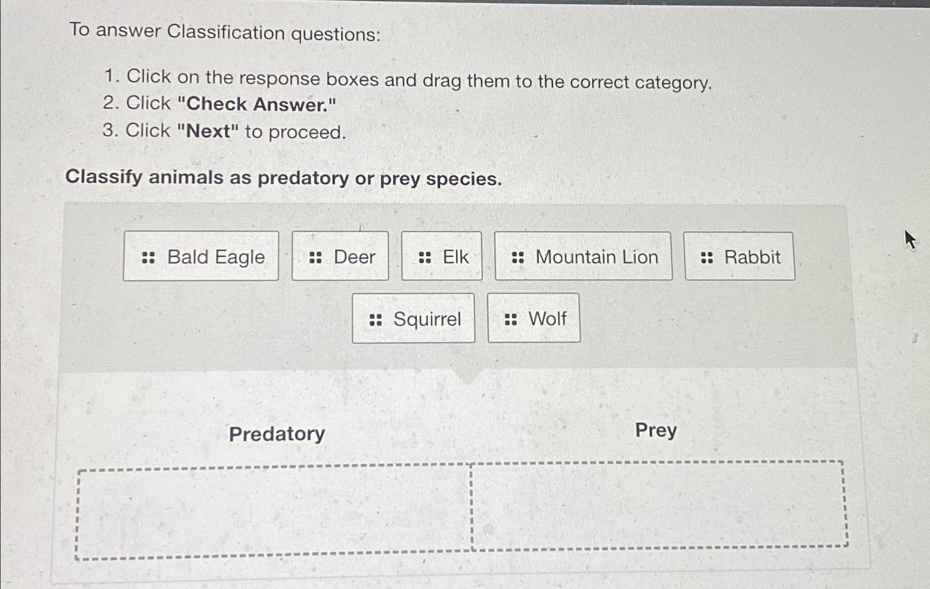 Solved To answer Classification questions:Click on the | Chegg.com