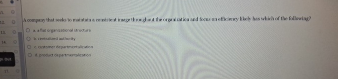 Solved A company that seeks to maintain a consistent image | Chegg.com