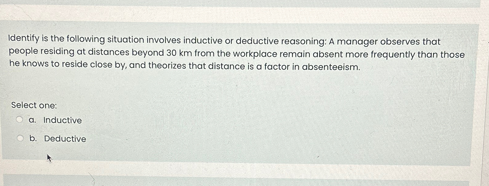 Solved Identify is the following situation involves | Chegg.com