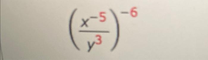 Solved (y3x−5)−6 | Chegg.com