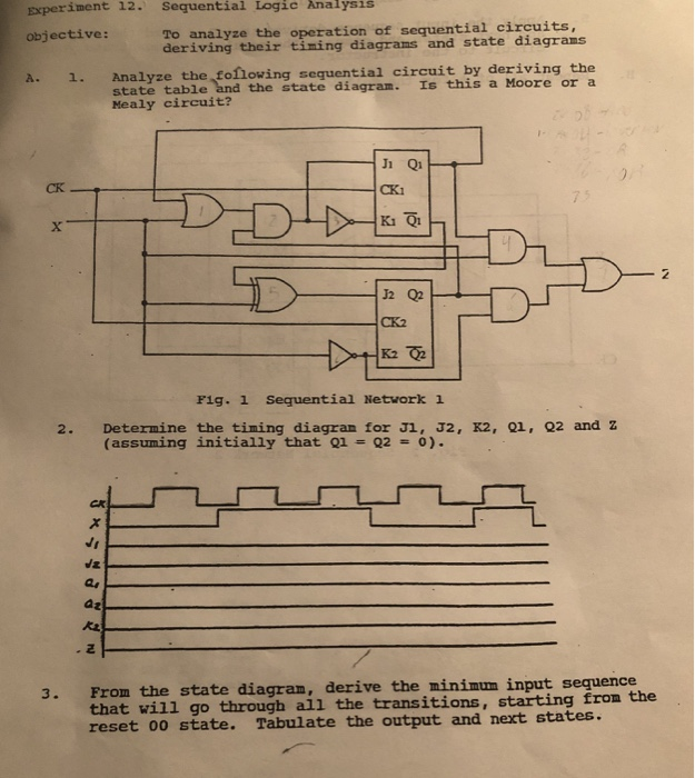 Solved Experiment 12. Sequential Logic analysis objective: | Chegg.com