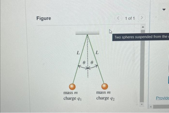 Solved Two small spheres with mass m = 15.1 g are hung by | Chegg.com