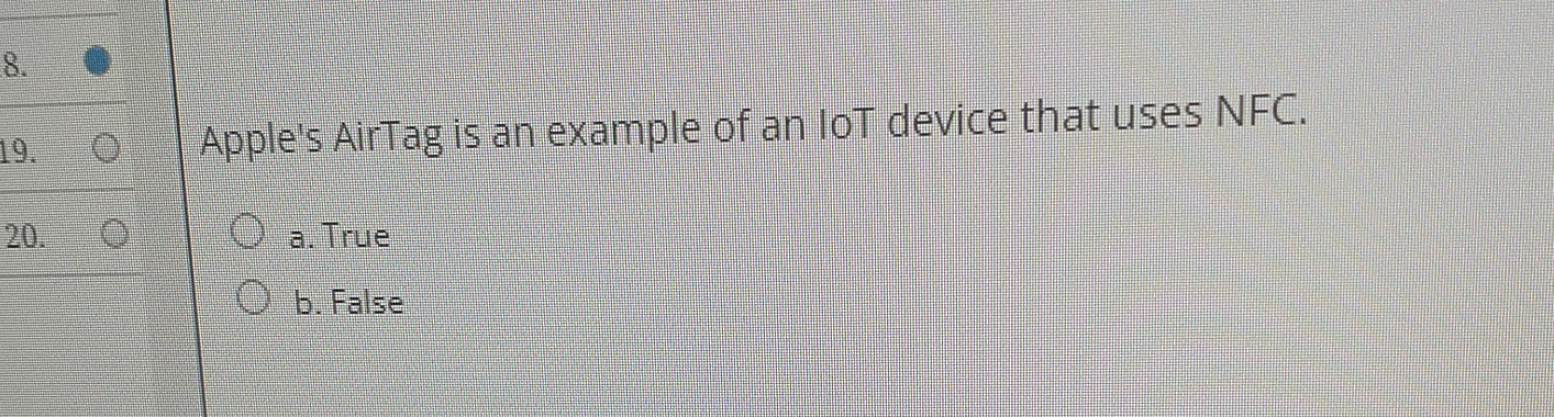 Solved Apple's AirTag is an example of an loT device that | Chegg.com