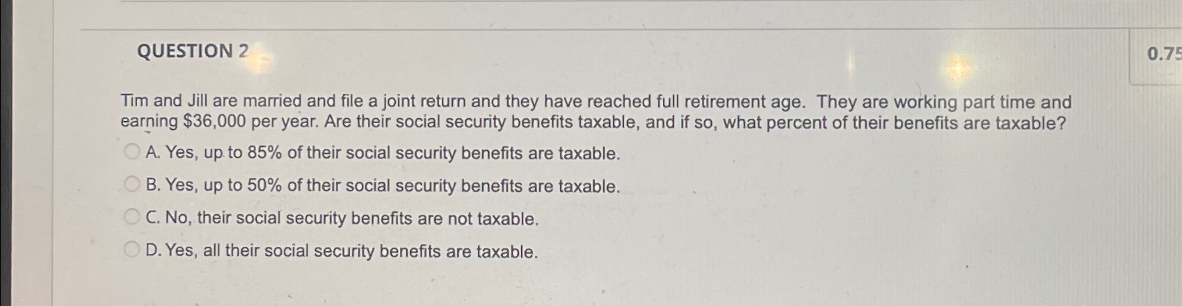 Solved QUESTION 2Tim and Jill are married and file a joint | Chegg.com