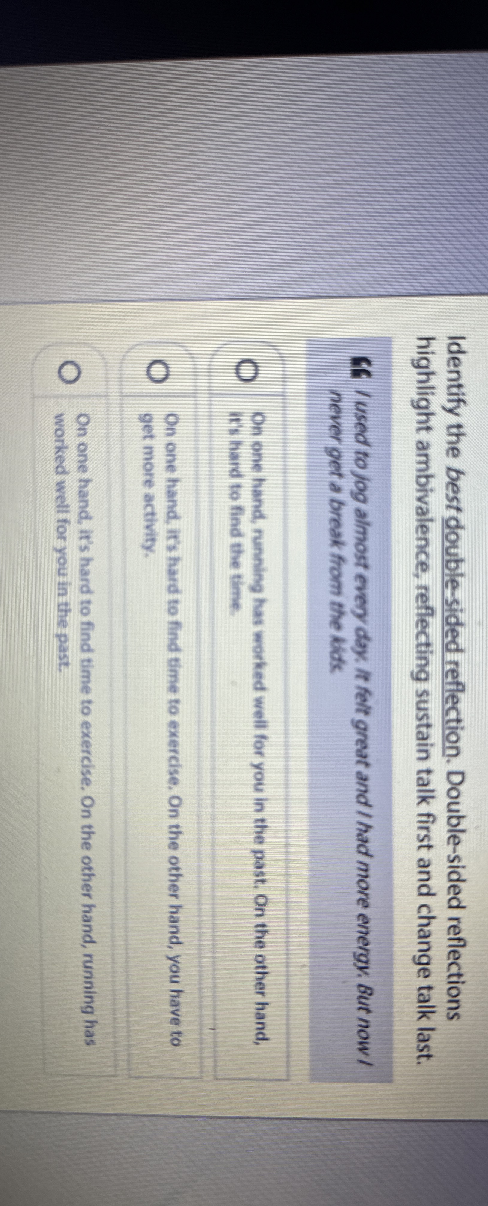 Solved Identify the best double-sided reflection. | Chegg.com