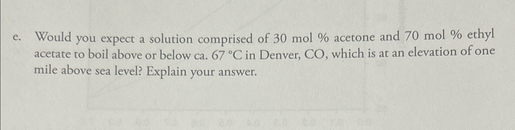Solved e. ﻿Would you expect a solution comprised of 30mol% | Chegg.com