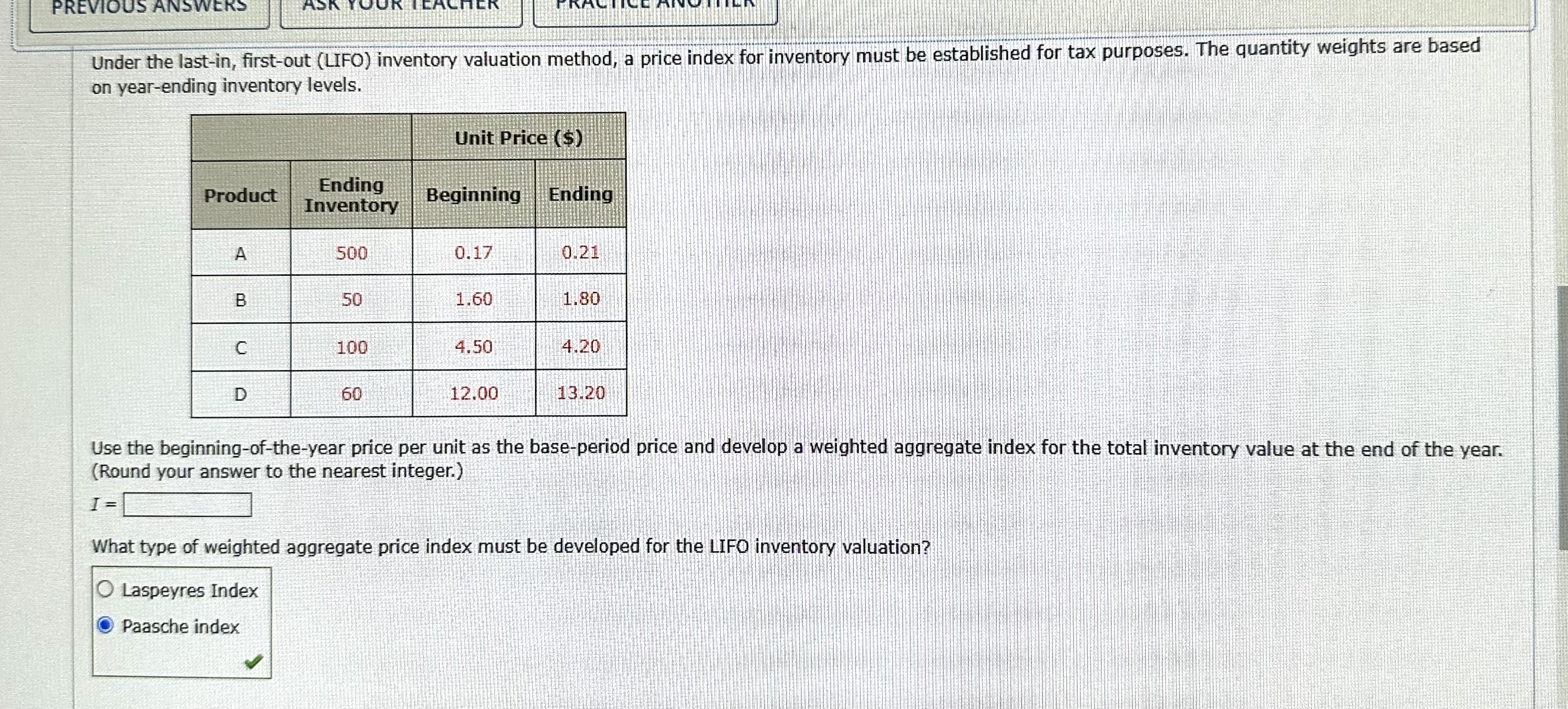 Solved Under the last-in, ﻿first-out (LIFO) ﻿inventory | Chegg.com