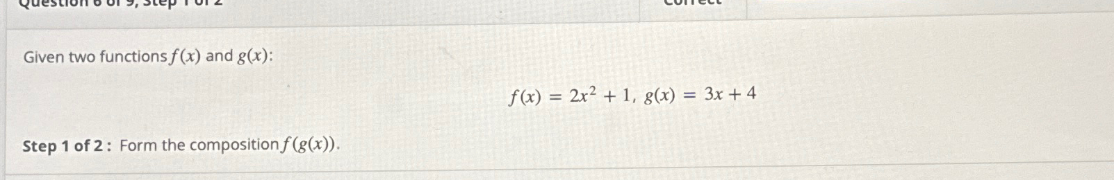 Solved Given Two Functions F X ﻿and G X