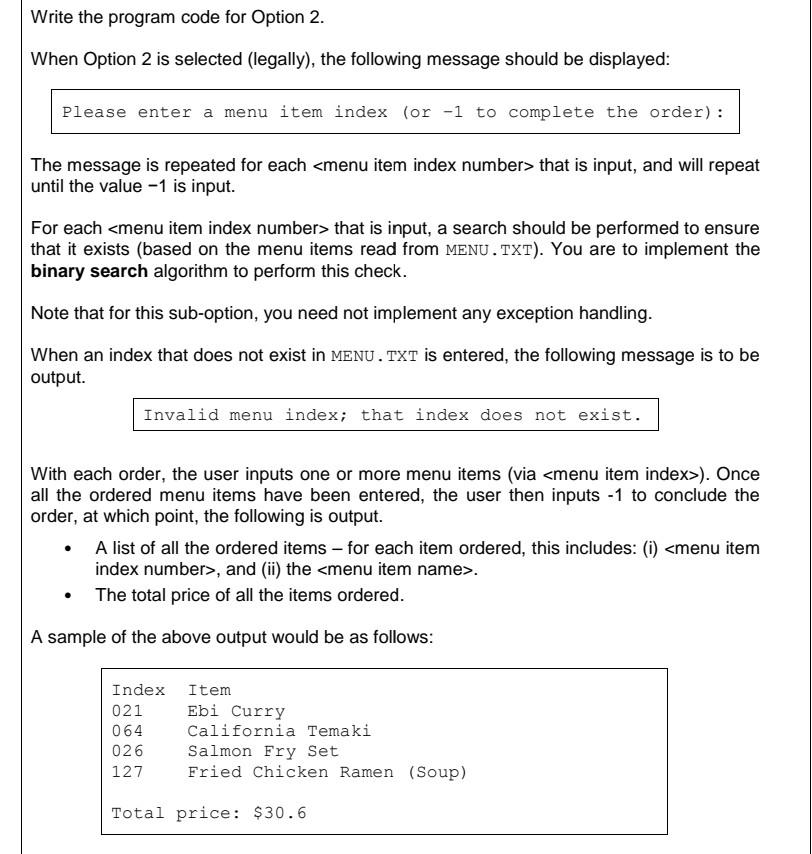 Solved A Japanese restaurant would like to trial a new | Chegg.com