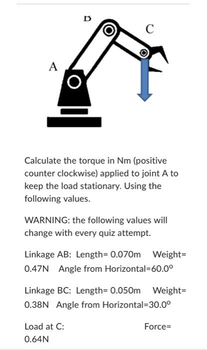 Solved Calculate the torque in Nm (positive counter | Chegg.com