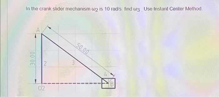 Solved In the crank slider mechanism w2 is 10 rad/s. find | Chegg.com