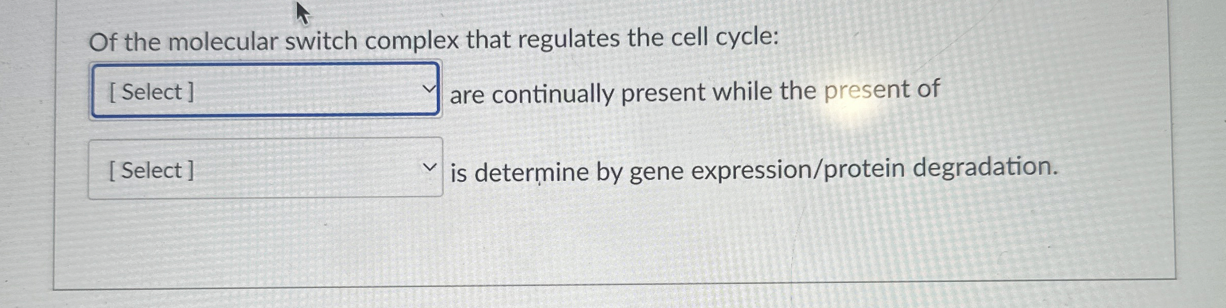Solved Of the molecular switch complex that regulates the | Chegg.com
