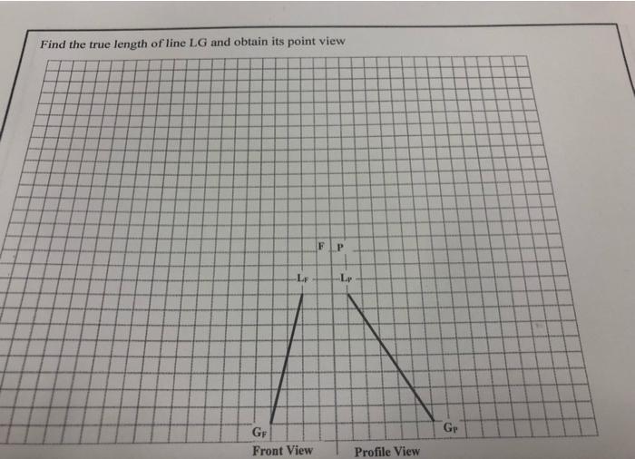 Solved Find the true length of line LG and obtain its point | Chegg.com