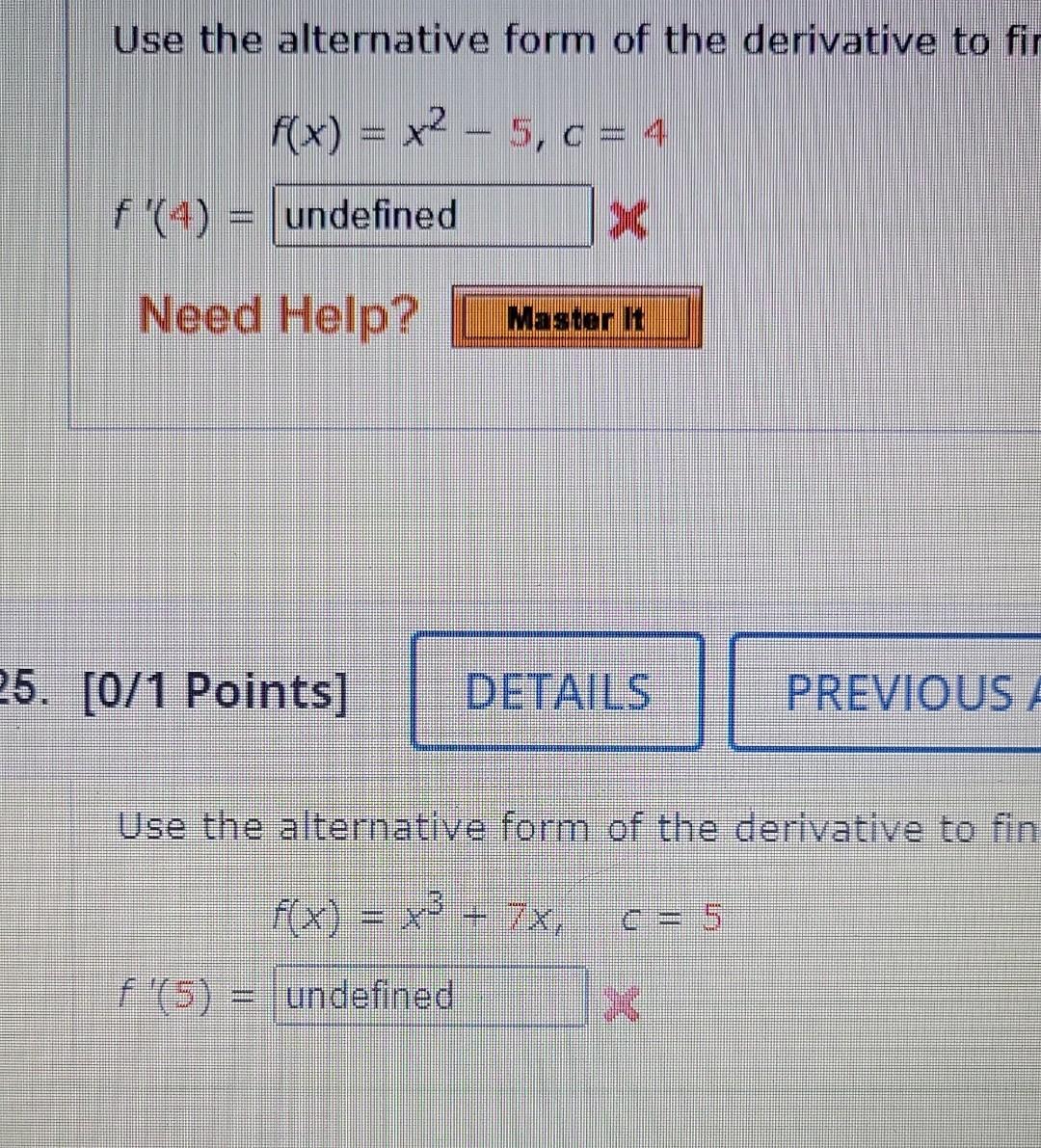 Solved PLEASE HELP Use the alternative form of the | Chegg.com