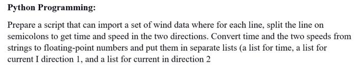 Solved Python Programming: Prepare a script that can import | Chegg.com