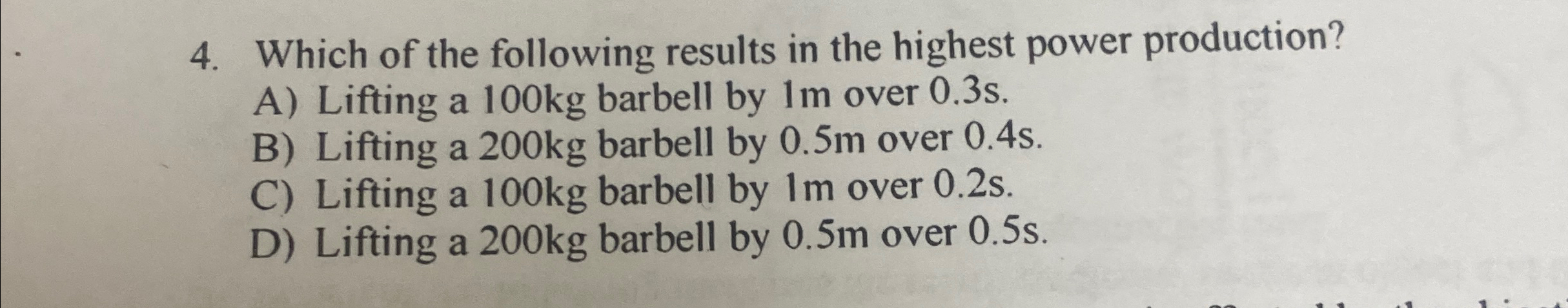 Solved Which of the following results in the highest power | Chegg.com