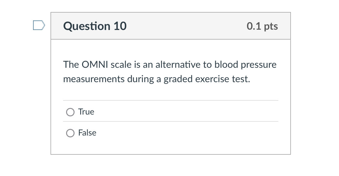 Solved Question 100.1 ﻿ptsThe OMNI scale is an alternative | Chegg.com