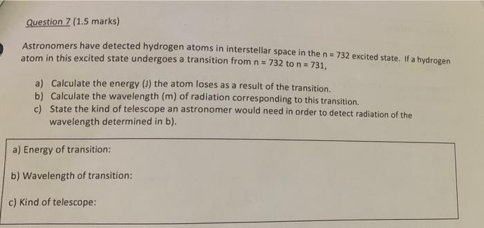 Solved Question Z 1 5 Marks Astronomers Have Detected