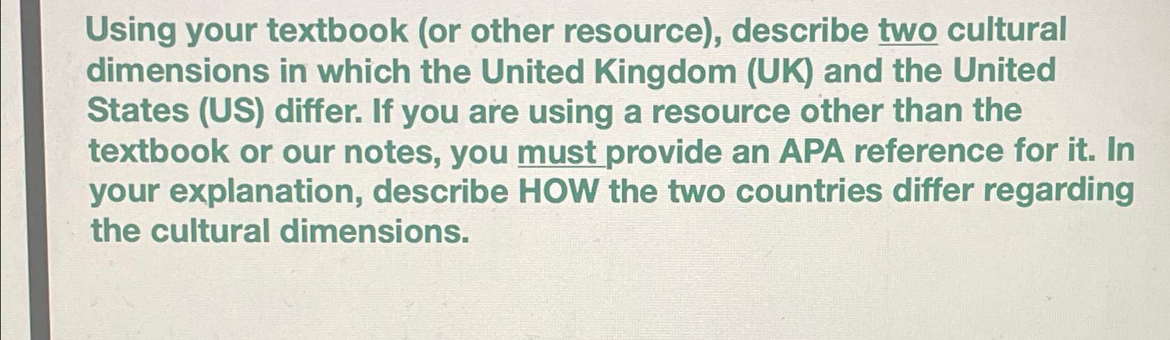 Solved Using your textbook (or other resource), ﻿describe | Chegg.com