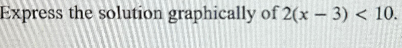 Solved Express the solution graphically of 2(x-3)