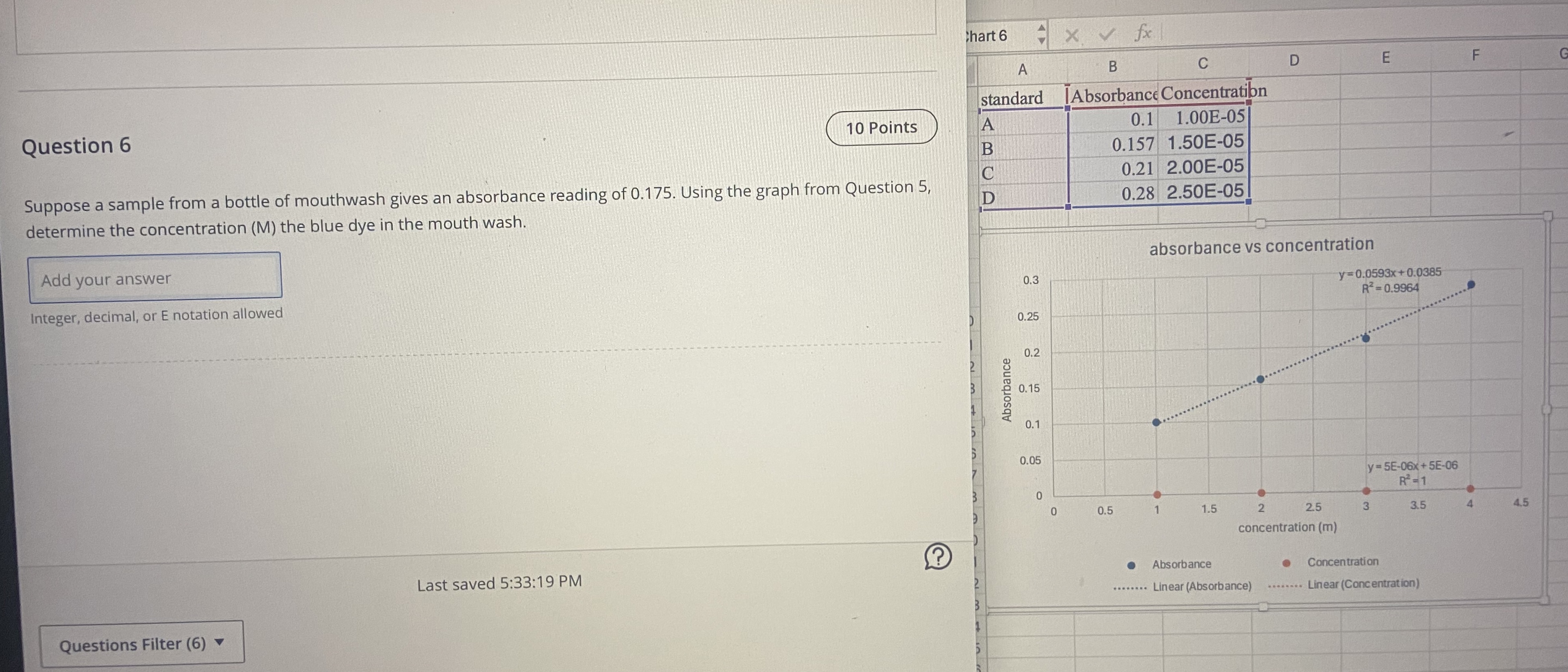 Solved Question 610 ﻿PointsSuppose a sample from a bottle of | Chegg.com