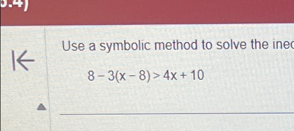 Solved Use a symbolic method to solve the | Chegg.com