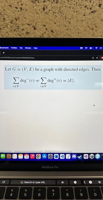 Solved Let G=(V,E) be a graph with directed edges. Then | Chegg.com
