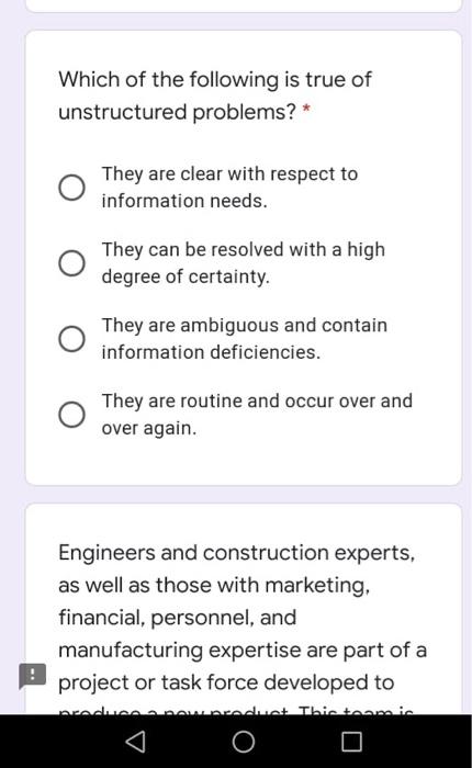 Solved Which of the following is true of unstructured | Chegg.com