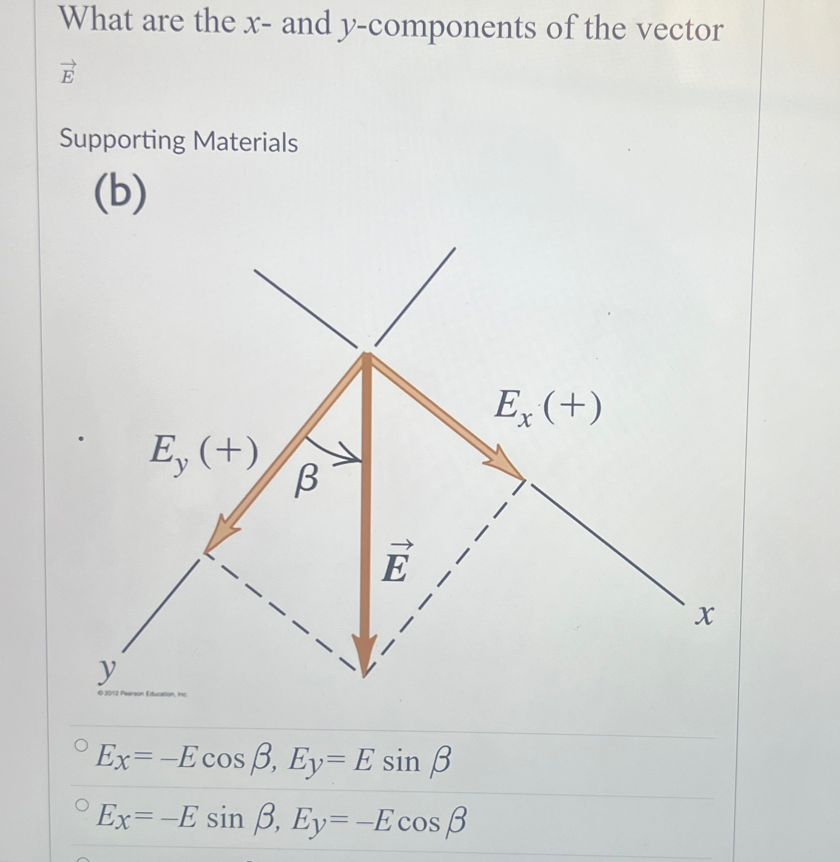 Solved What are the x - ﻿and y-components of the vector | Chegg.com