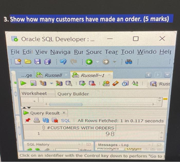 Solved IM USING ORACLE, if you copy and paste an answer its | Chegg.com