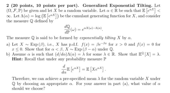 Solved 2 (20 points, 10 points per part). Generalized | Chegg.com