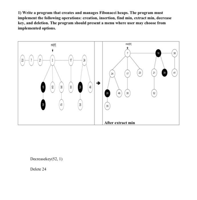 Solved 1) Write a program that creates and manages Fibonacci | Chegg.com
