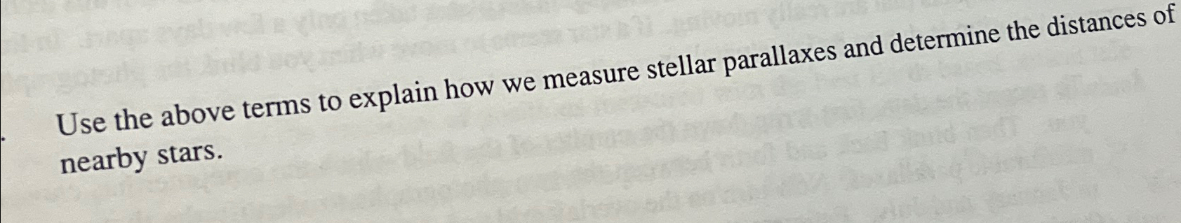 Solved Use the above terms to explain how we measure stellar | Chegg.com