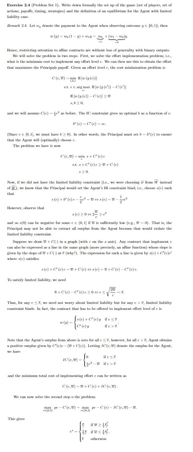Solved Exercise 2.4 (Problem Set 1). ﻿Write down formally | Chegg.com