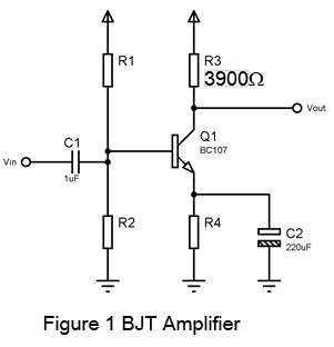Solved Figure 1 ﻿BJT AmplifierFigure 1 ﻿BJT Amplifier - ﻿Vcc | Chegg.com