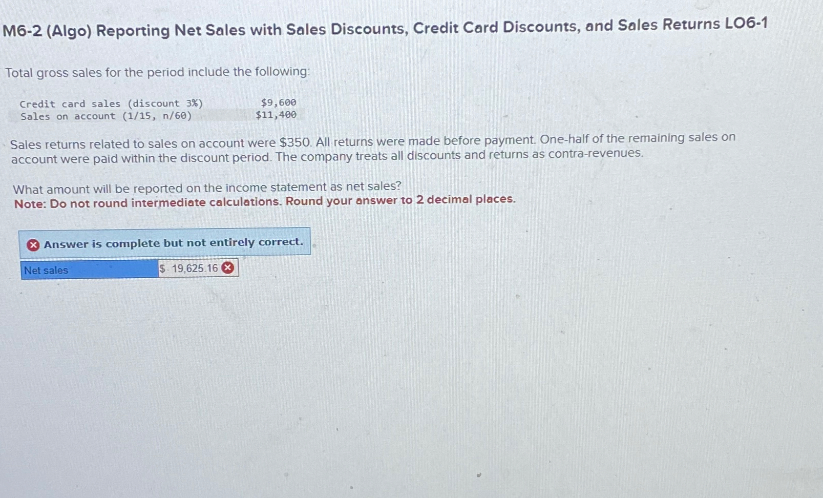 Solved M6-2 (Algo) ﻿Reporting Net Sales with Sales | Chegg.com