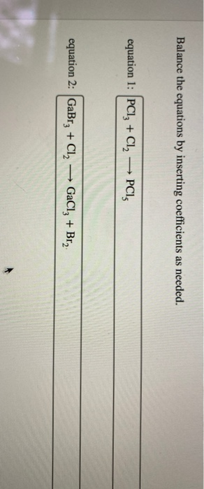 Solved Balance the equations by inserting coefficients as | Chegg.com