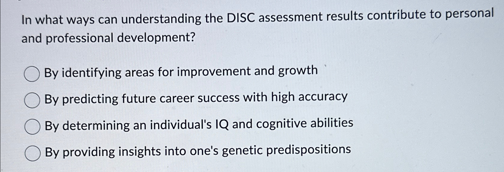 Solved In what ways can understanding the DISC assessment | Chegg.com