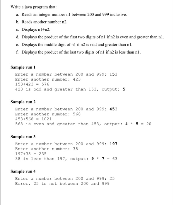 Solved Write A Java Program That A Reads An Integer Number 6582