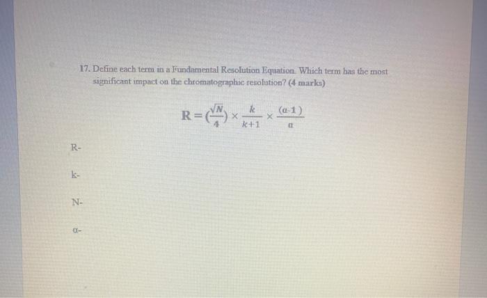 Solved 17. Define each term in a fundamental Resolution | Chegg.com