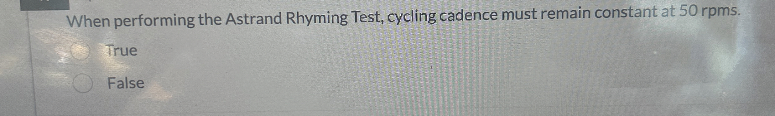 Solved When performing the Astrand Rhyming Test, cycling | Chegg.com