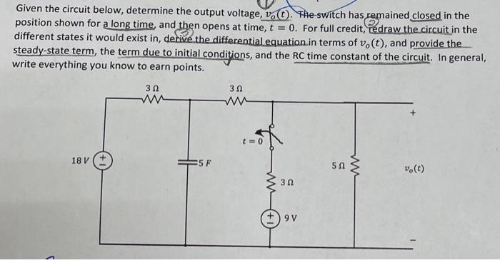 Solved Given the circuit below, determine the output | Chegg.com