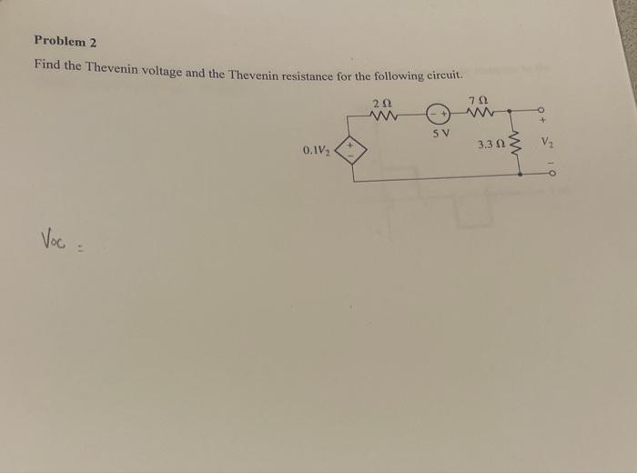 Solved Find the Thevenin voltage and the Thevenin resistance | Chegg.com
