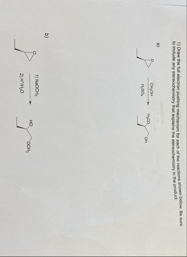 Solved Draw the full electron pushing mechanism for each of | Chegg.com