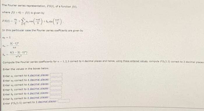 Solved Define an even periodic extension of f(t)=3+5t,0 | Chegg.com