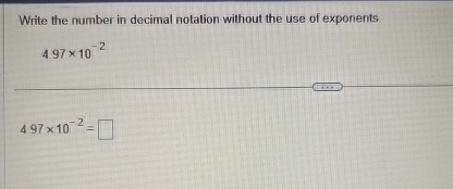 Solved Write the number in decimal notation without the use | Chegg.com